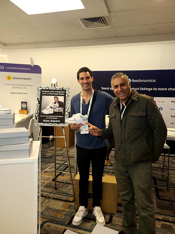 Dr Abbey with Artist Alex Alpert at Bloomreach Booth