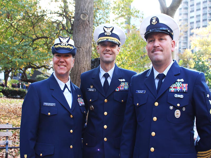 L-R US Coast Guard Doreen McCarthy with Andre Chik & Dan Philips